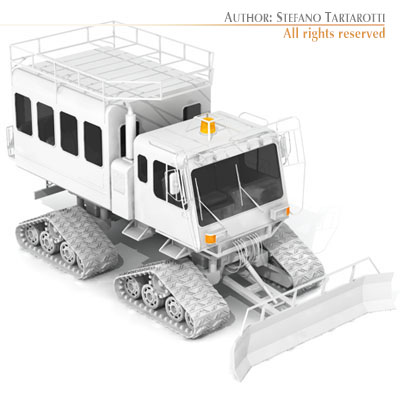 Snowcat passengers 3D model | CGTrader