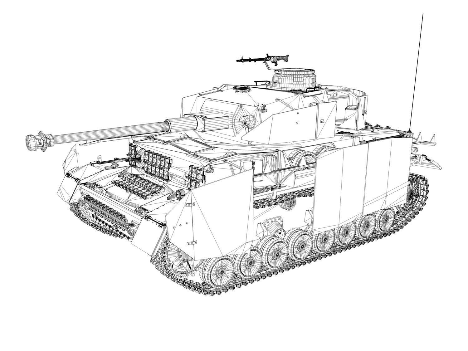 PzKpfw IV - Panzer 4 - Ausf H Late 3D model | CGTrader