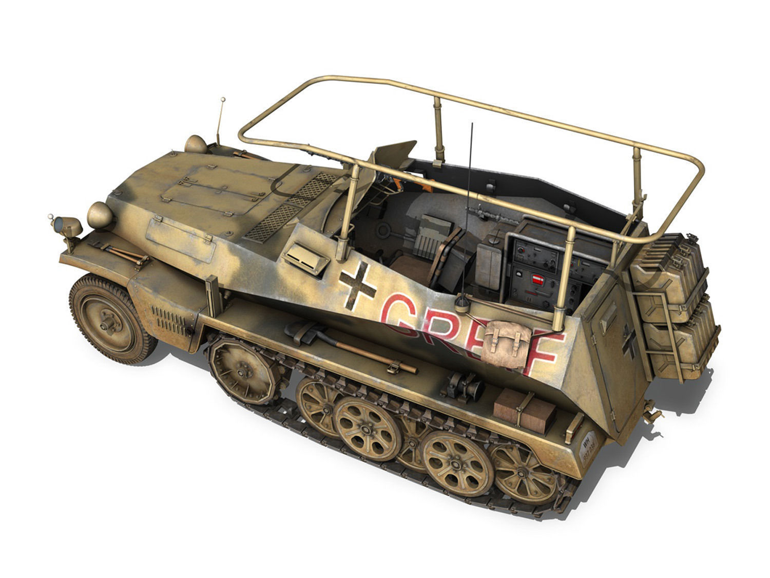 SD KFZ 250 3 - Half-track command variant 3D model | CGTrader