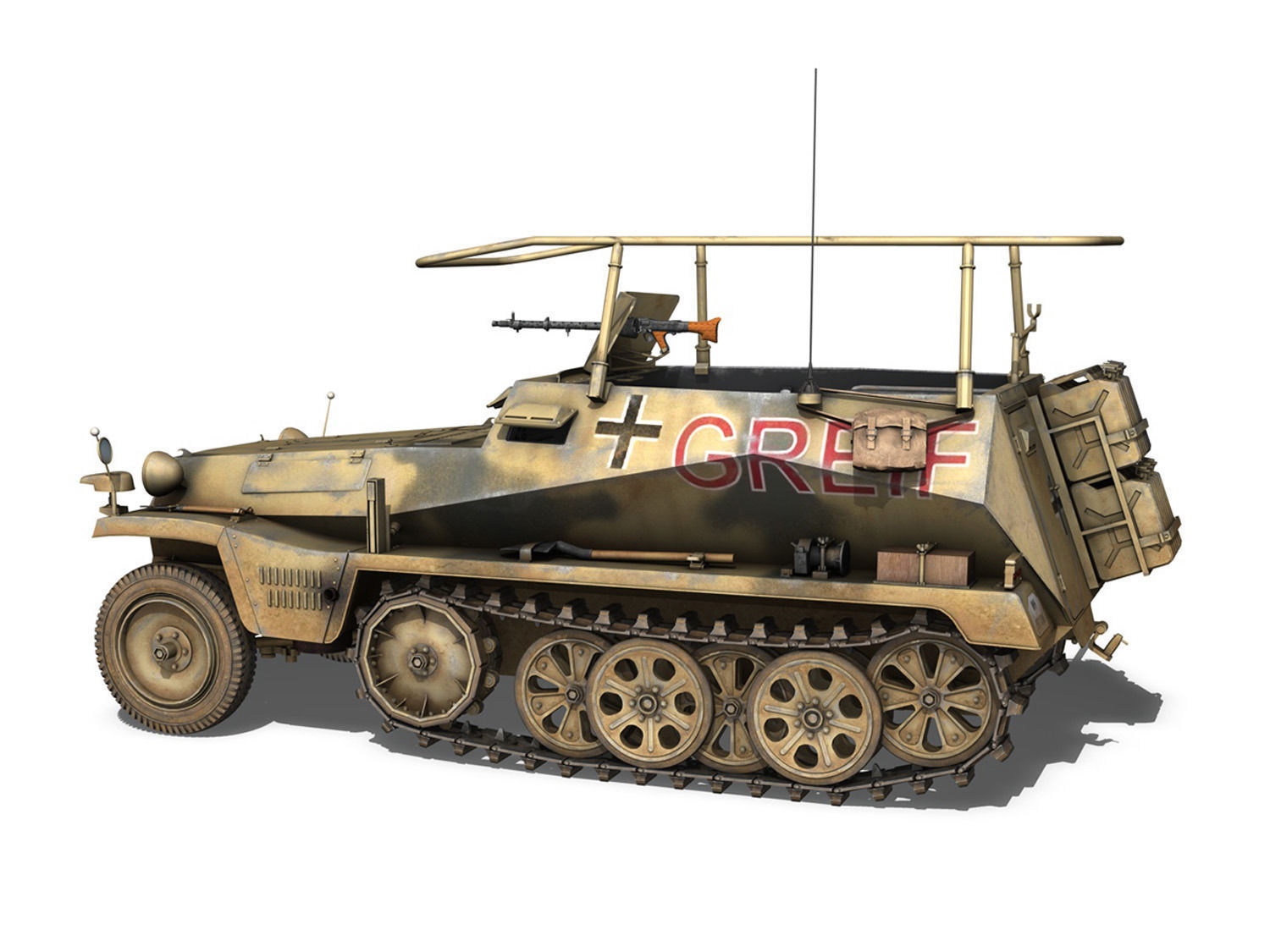 SD KFZ 250 3 - Half-track command variant 3D model | CGTrader