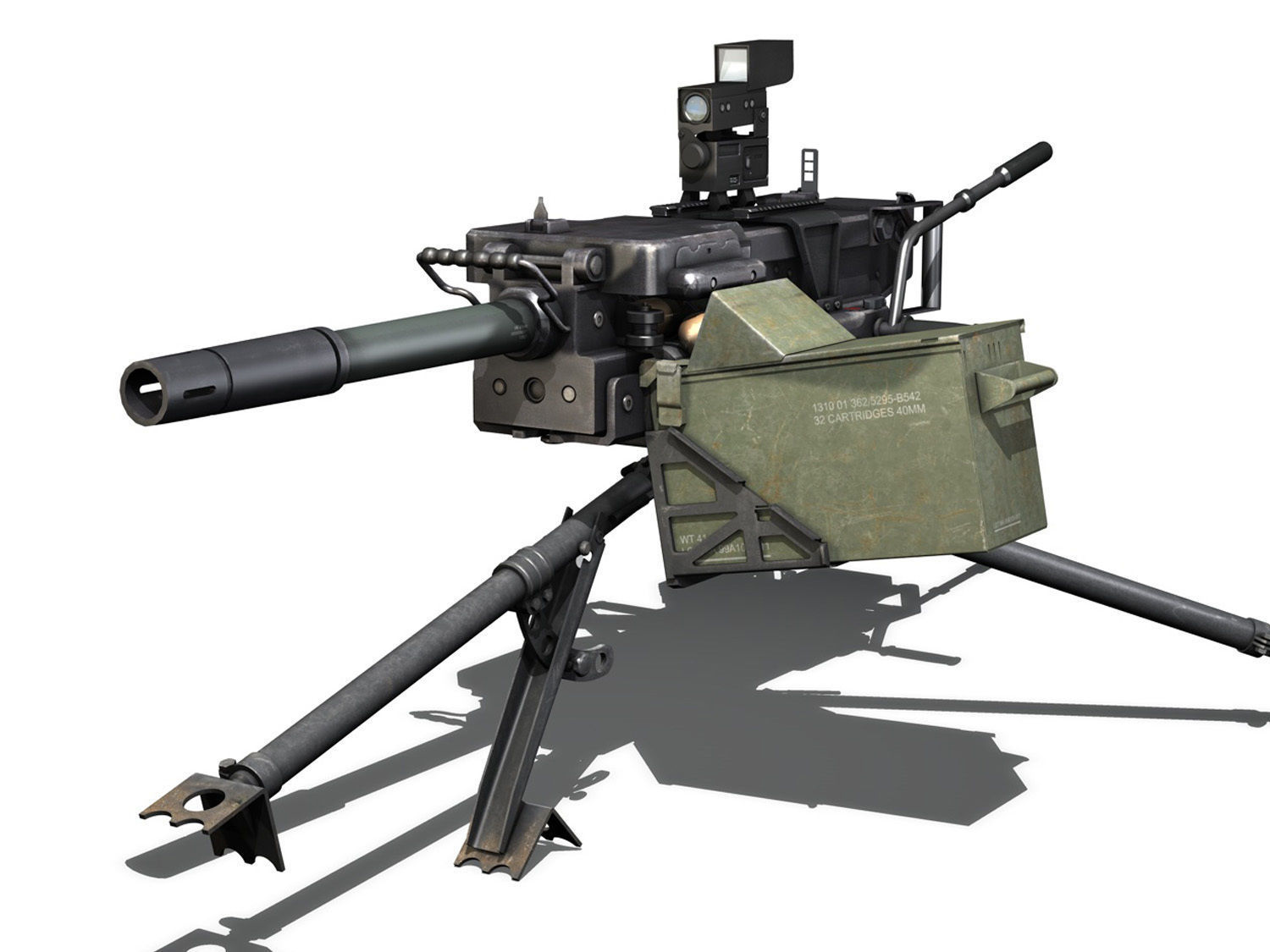 40mm GMG - Grenade Machine Gun 3D model | CGTrader