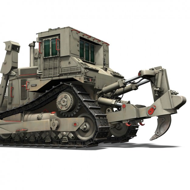 Armored D9R Bulldozer Doobi 3D model | CGTrader
