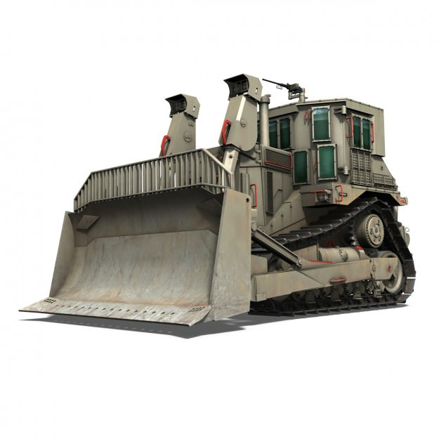 Armored D9R Bulldozer Doobi 3D model | CGTrader