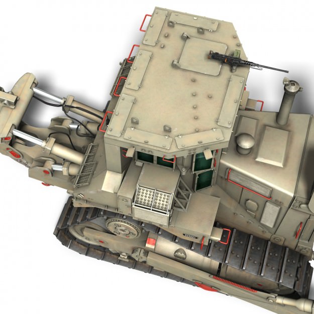Armored D9R Bulldozer Doobi 3D model | CGTrader