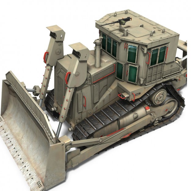 Armored D9R Bulldozer Doobi 3D model | CGTrader