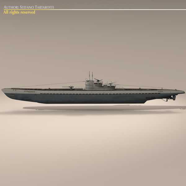 Type IX U-boat submarine 3D model | CGTrader