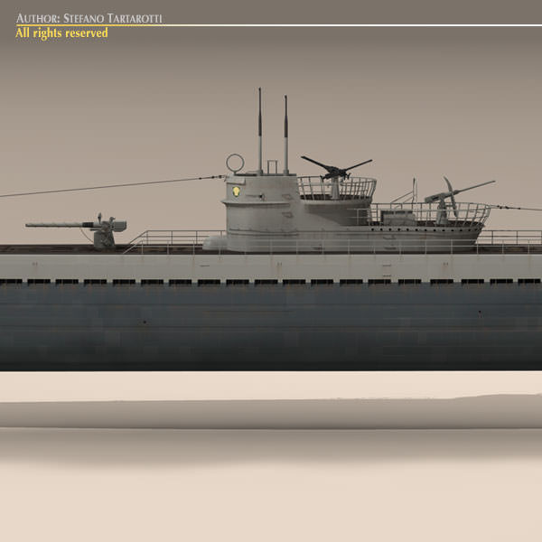 Type IX U-boat submarine 3D model | CGTrader