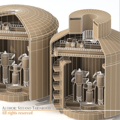 Nuclear reactor building 3D model | CGTrader
