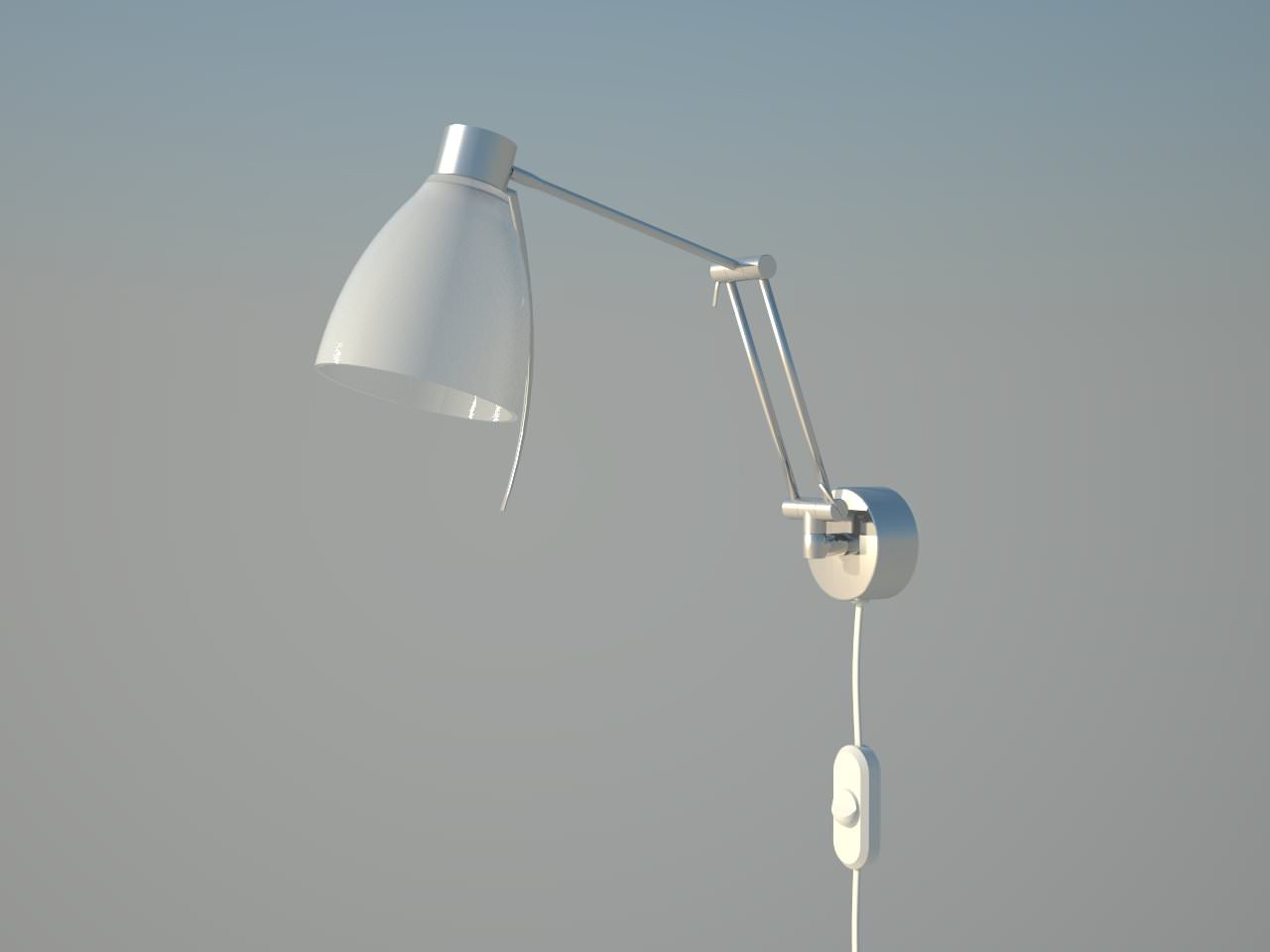 reading lamp on wall 3D model | CGTrader