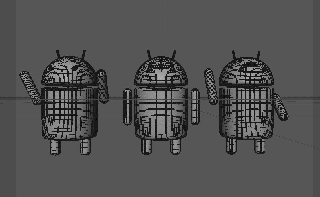 Android 3d model group of androids in row free 3D model | CGTrader