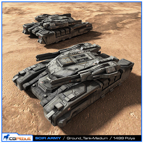 3D model SciFi Army Ground Units 01 VR / AR / low-poly | CGTrader