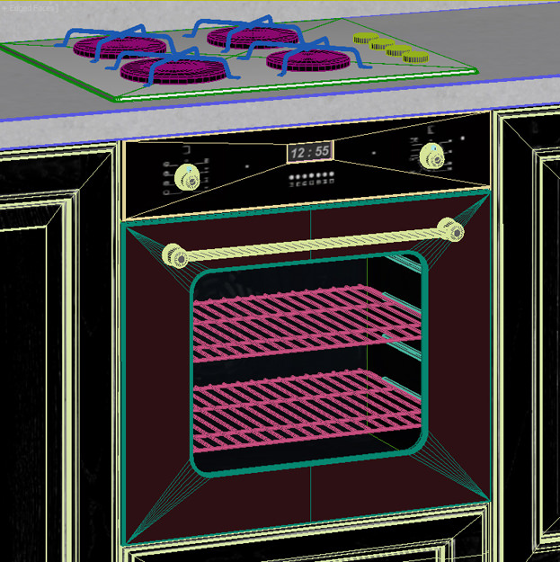 Oven hob 3D Model MAX OBJ 3DS | CGTrader.com