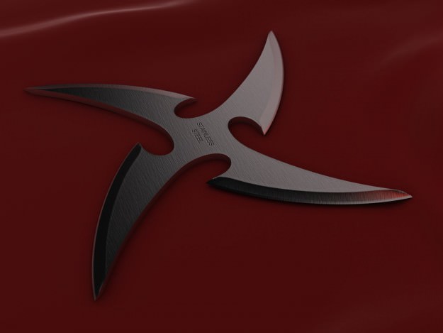 4 Point Curved Shuriken 3D model | CGTrader