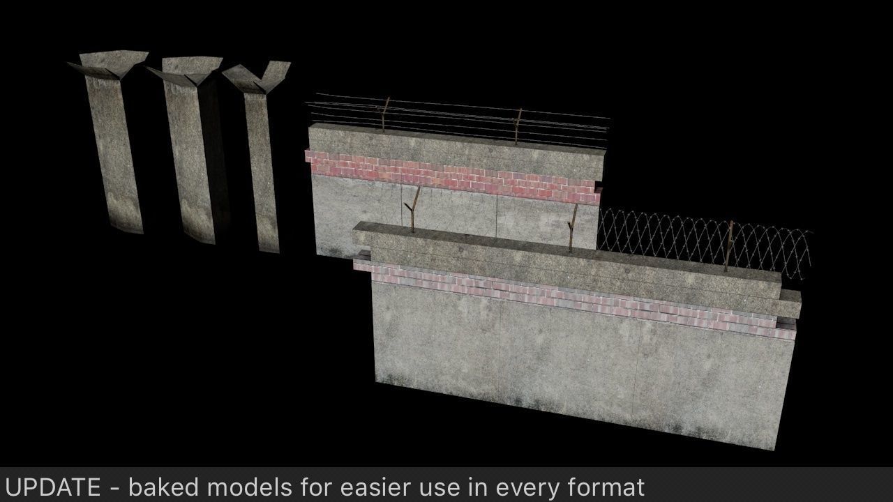 Berlin Wall 1st gen Element 3D model | CGTrader