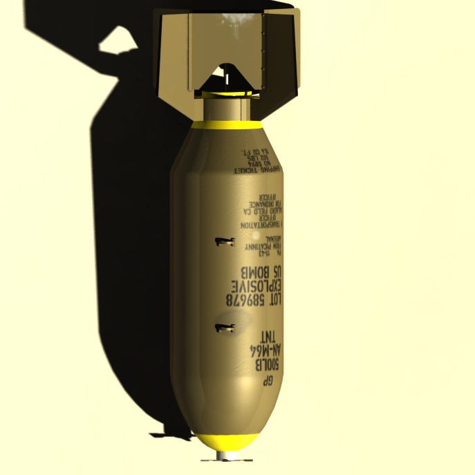 AN-M64 500lb General Purpose Bomb 3D model | CGTrader