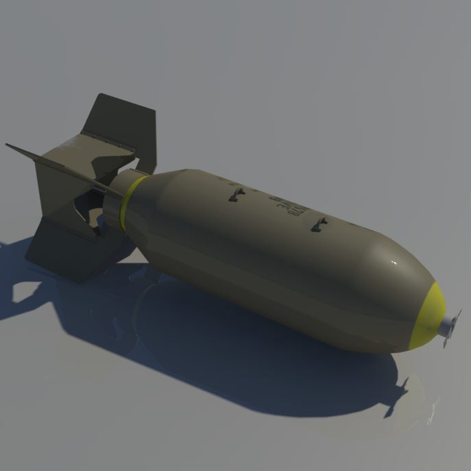 AN-M64 500lb General Purpose Bomb 3D model | CGTrader