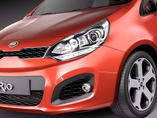 Kia Rio 3 Door Hatchback 2012 3D Model 3D model | CGTrader