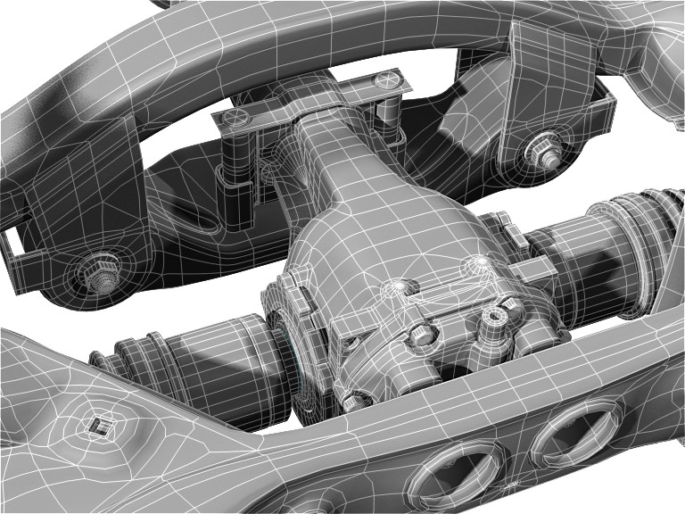 Undercarriage 3D model rigged | CGTrader