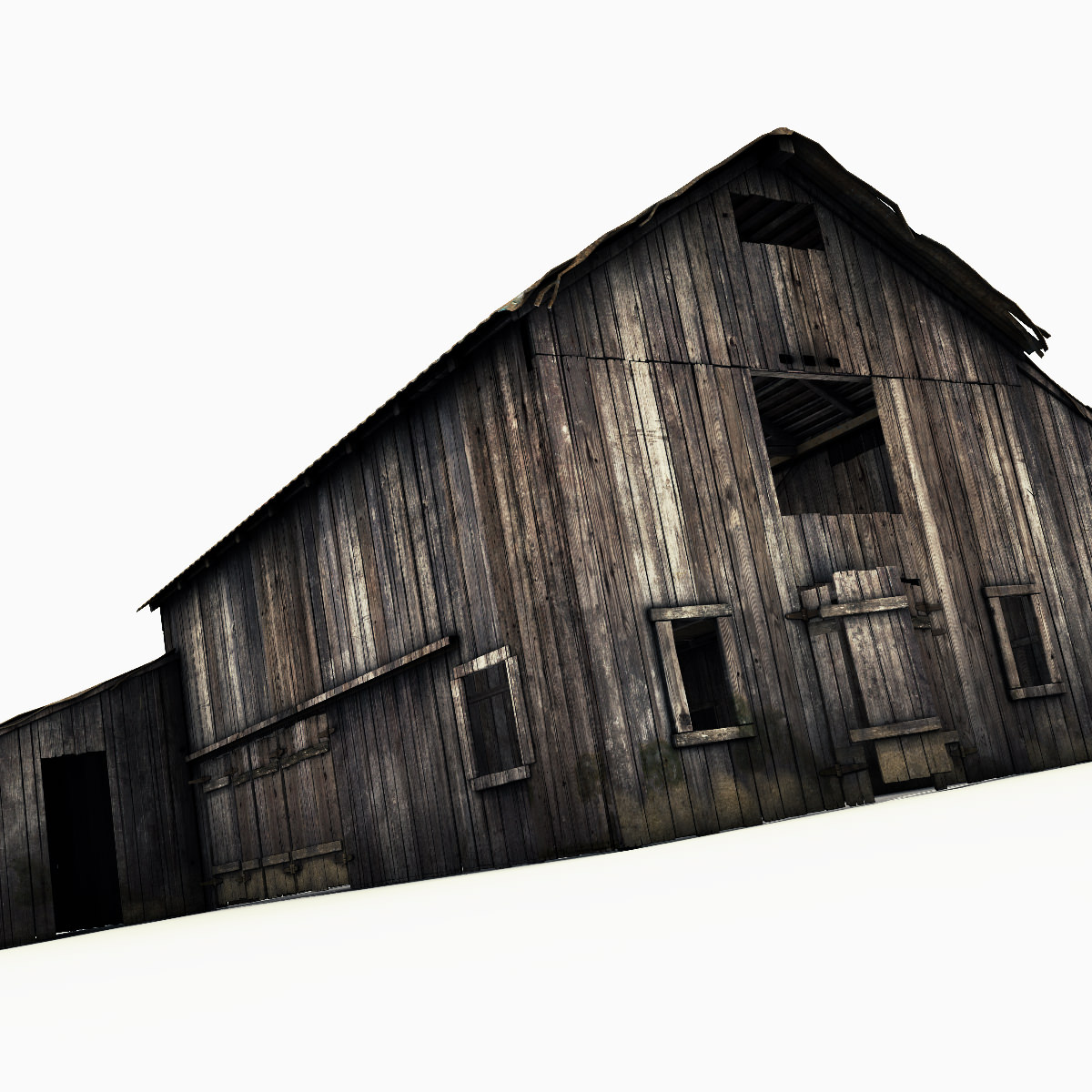 3D model Barn model old with rusty roof VR / AR / low-poly | CGTrader