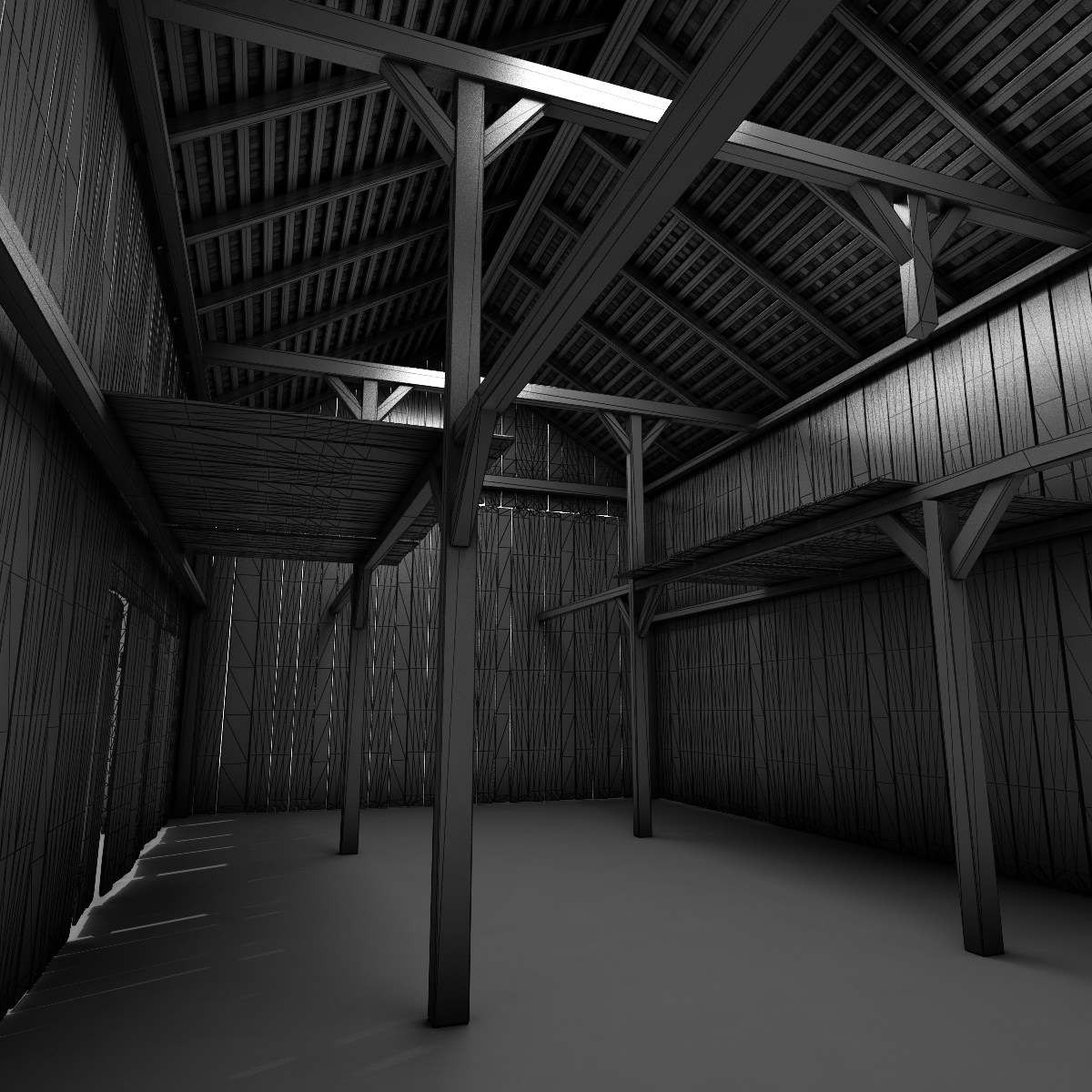 3D model Barn model old with rusty roof VR / AR / low-poly | CGTrader