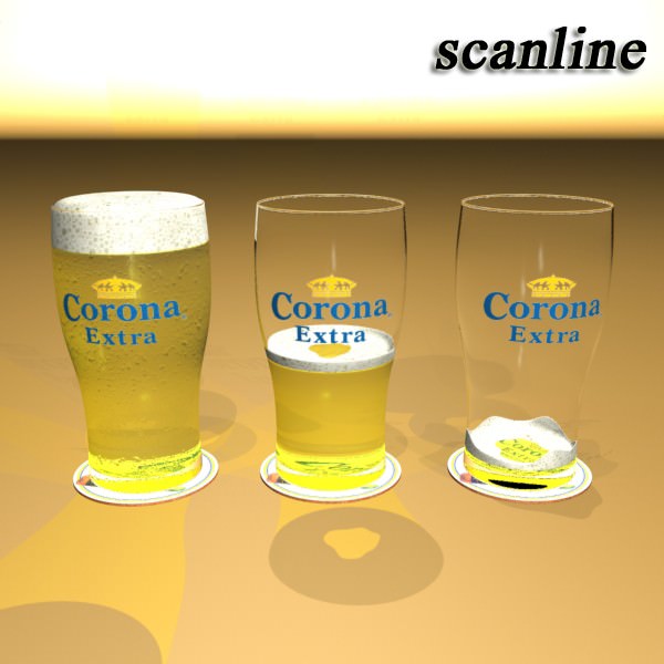 Corona Beer Pint Glass 3D Model MAX OBJ 3DS FBX | CGTrader.com