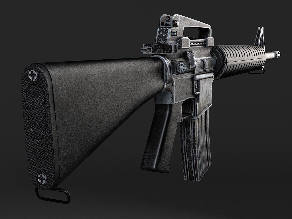 M16 A3 rifle 3D Model MAX OBJ 3DS FBX C4D LWO LW LWS - CGTrader.com