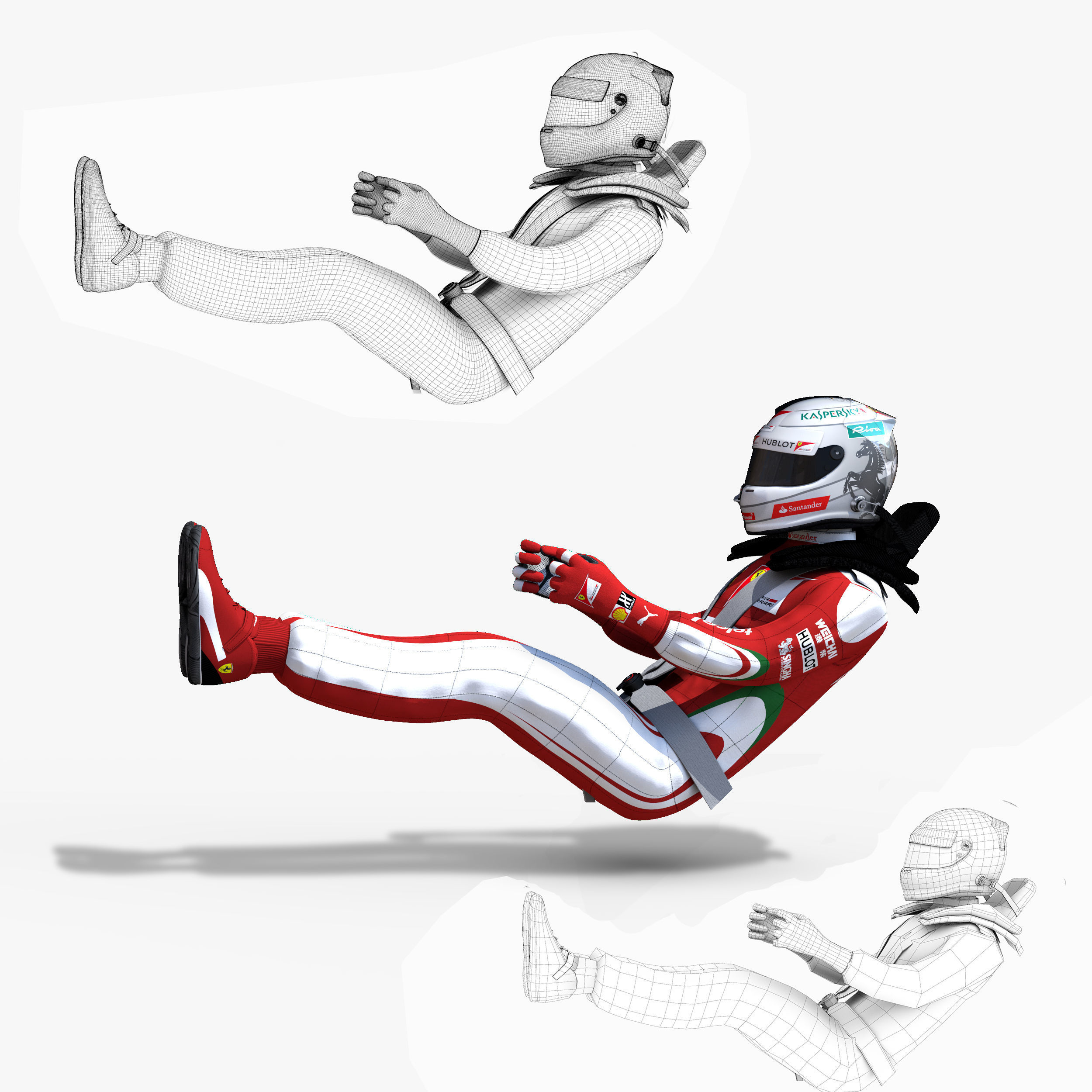 3D model Drivers 2016 Formula 1 VR / AR / low-poly rigged | CGTrader