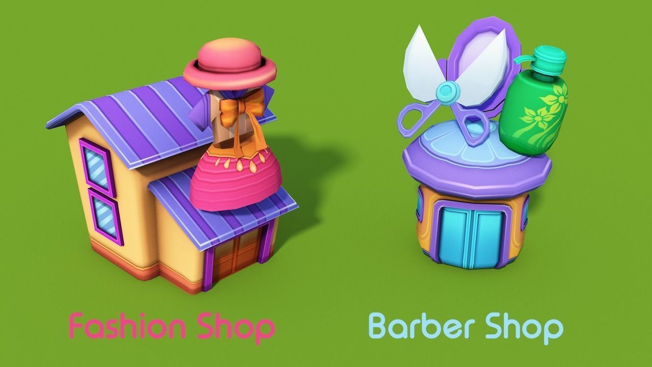 3D model Cartoon Shop VR / AR / low-poly | CGTrader