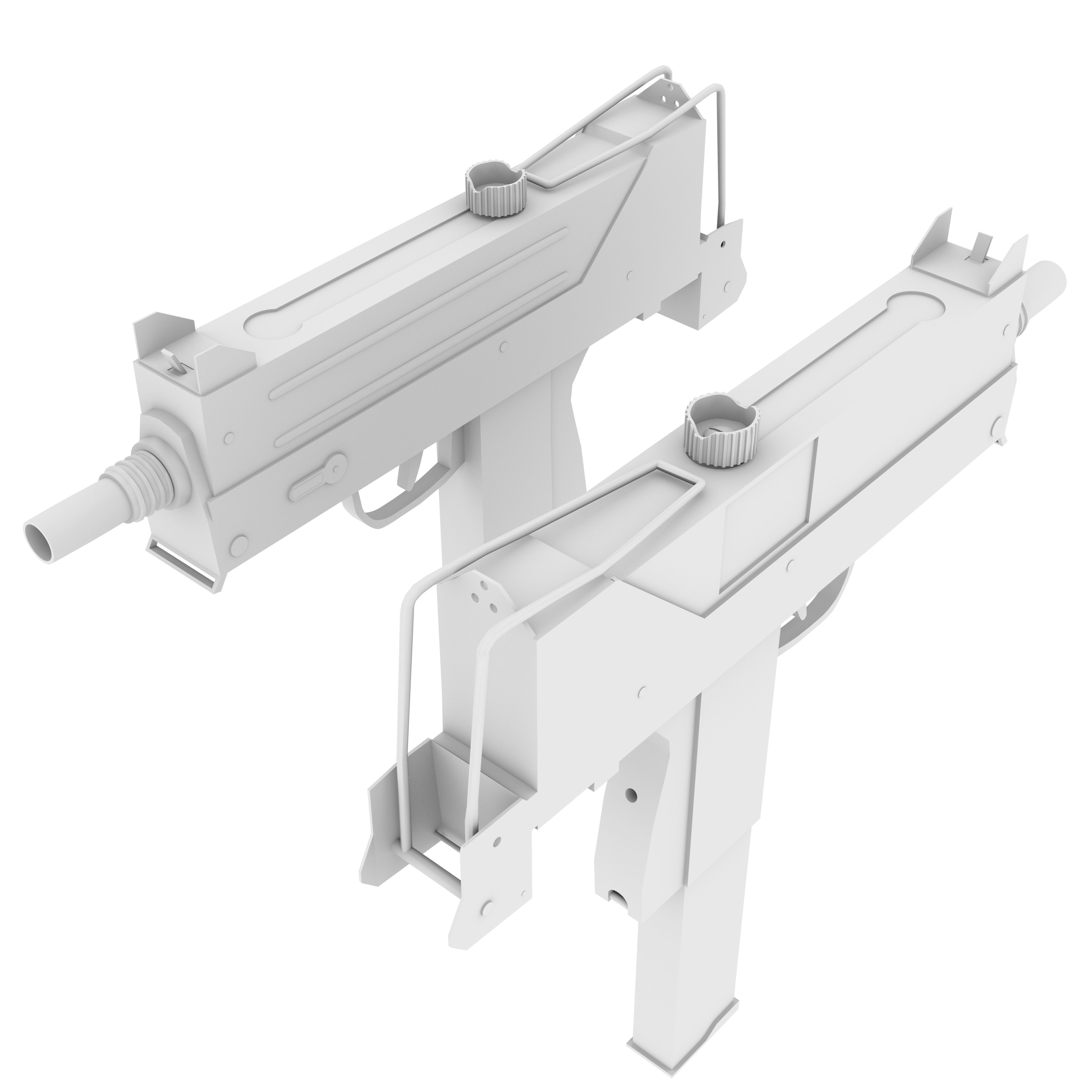 MAC-10 submachine gun 3D model | CGTrader
