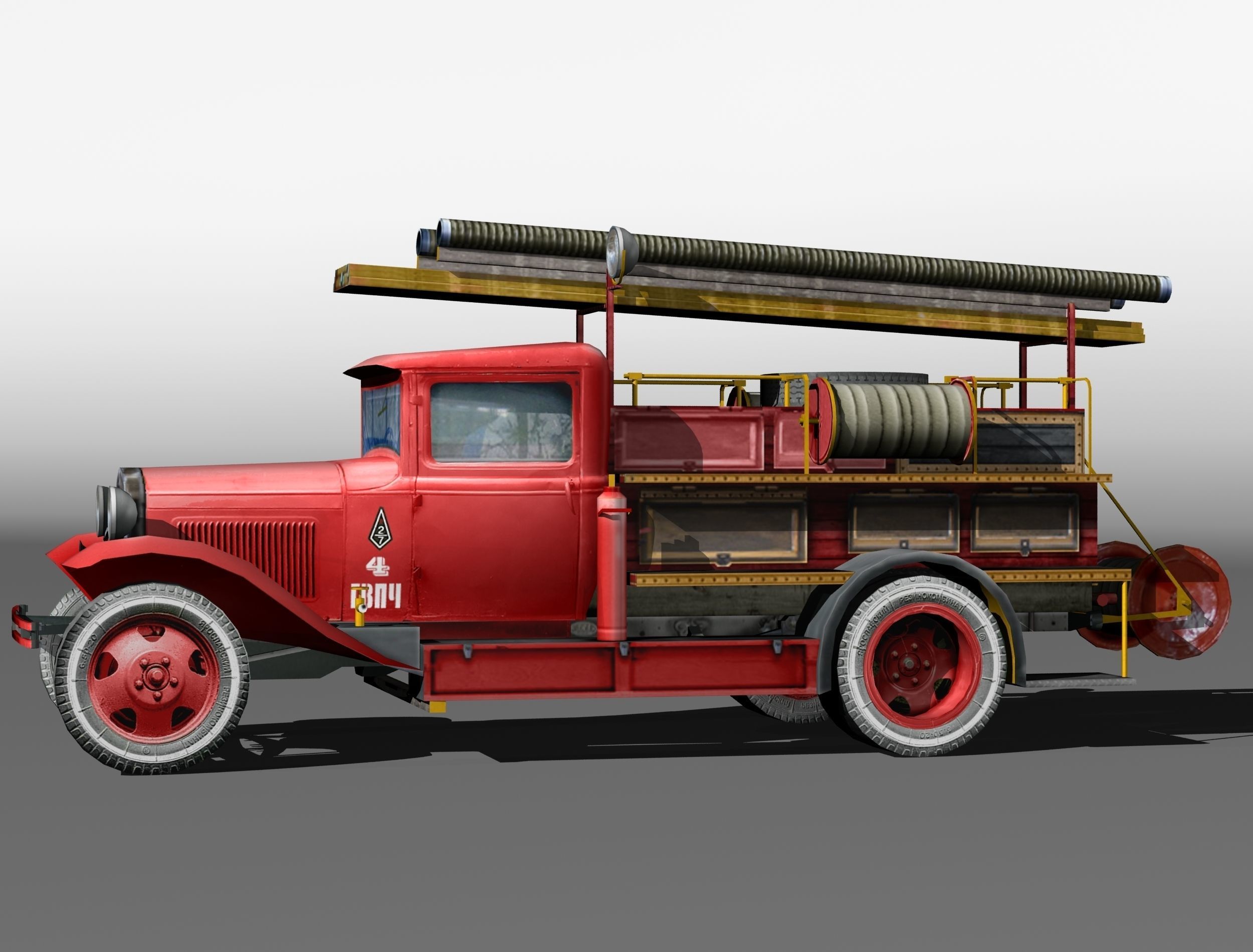 3D model Firetruck PMG-1 VR / AR / low-poly | CGTrader