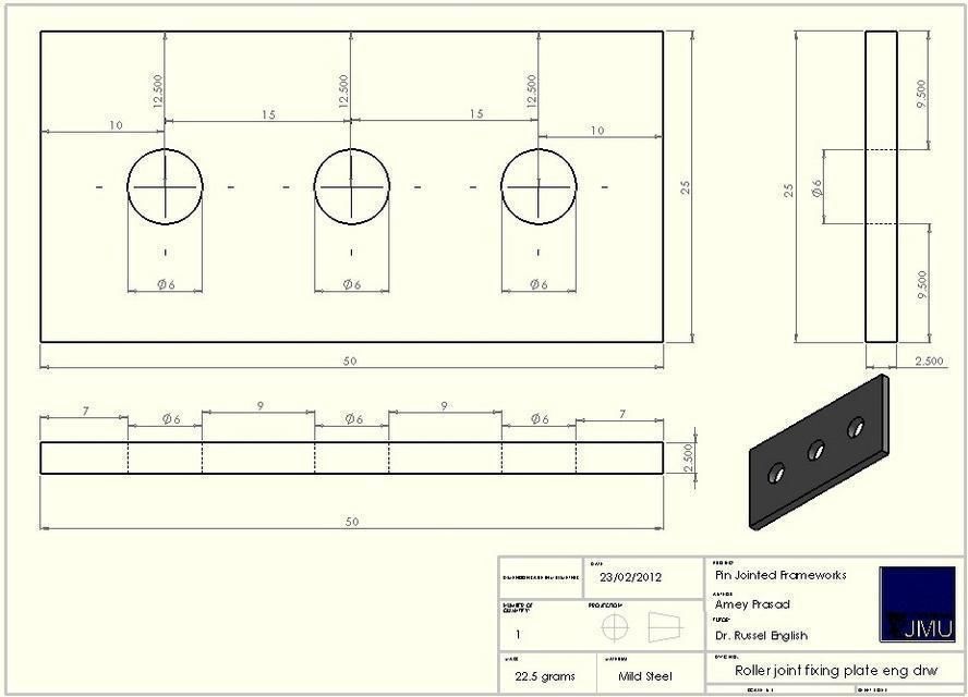 Pin Jointed Framework 3D Model SLDPRT SLDASM SLDDRW | CGTrader.com