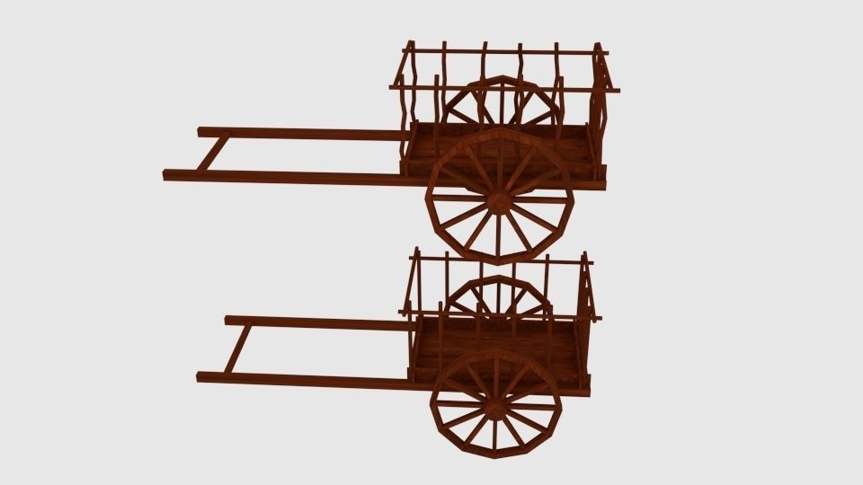 Hanley Sk Red River Cart 3D model | CGTrader