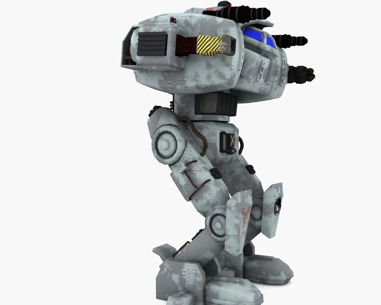 Hurricane heavy walker 3D model rigged | CGTrader