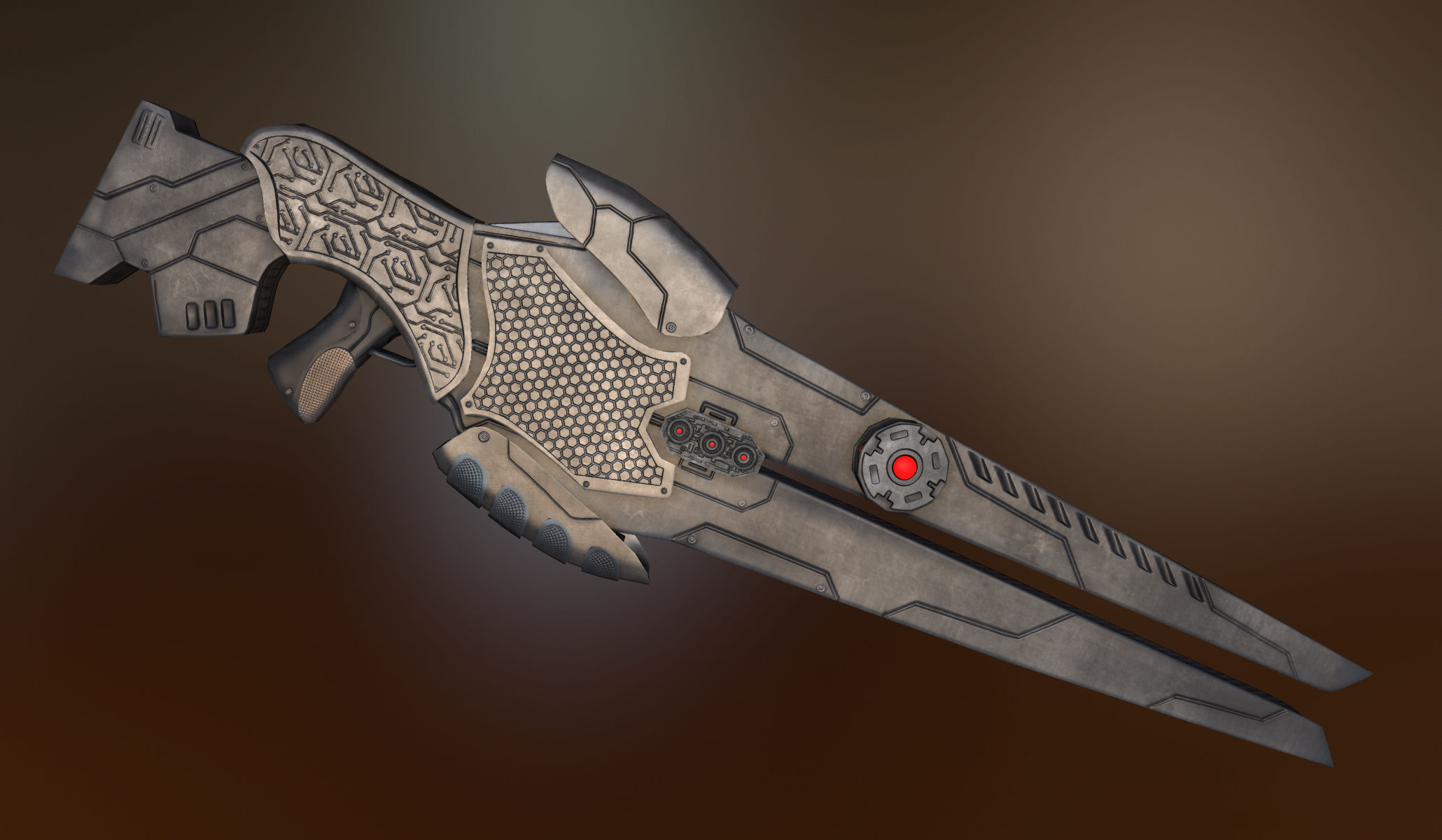 3D model Customizable Low Poly Alien Soldier VR / AR / low-poly rigged ...