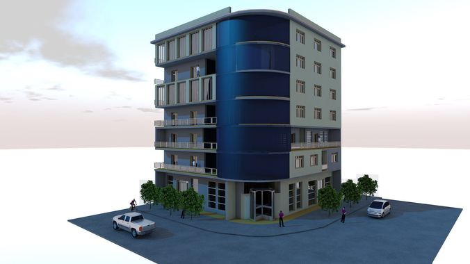 MIXED USE BUILDING free 3D model | CGTrader
