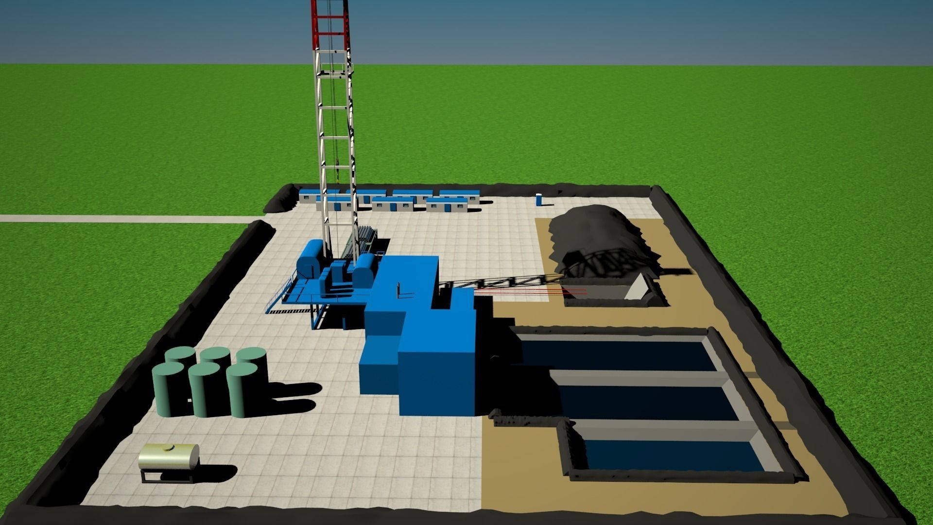 Drilling area 3D model | CGTrader