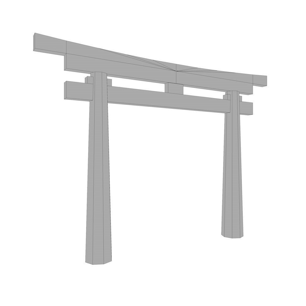3D model japan tori gate VR / AR / low-poly | CGTrader