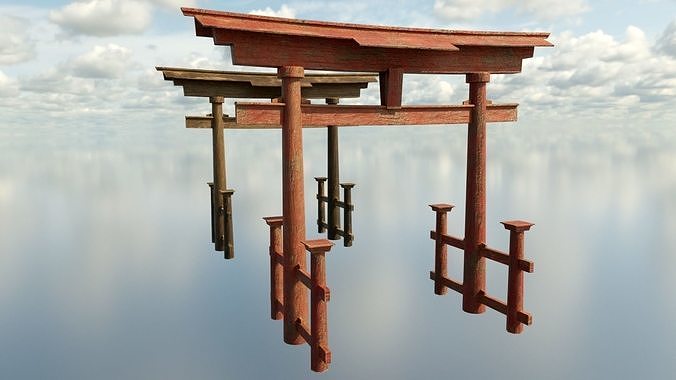 3D model ancient tori gate VR / AR / low-poly | CGTrader