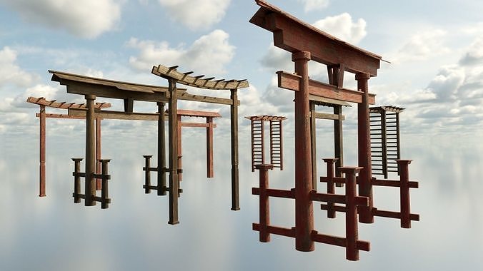 3D model collection of tori gates VR / AR / low-poly | CGTrader