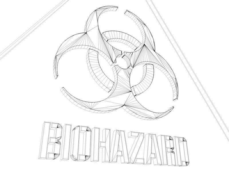 Biohazard Signs 3D model | CGTrader
