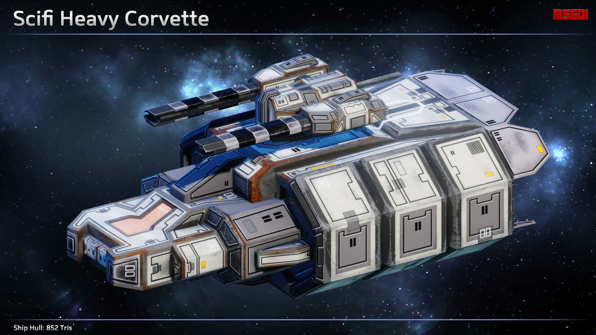 3D model Spaceship Corvettes VR / AR / low-poly | CGTrader