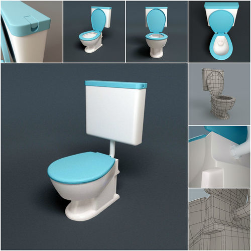HQ Toilet 3D model rigged | CGTrader