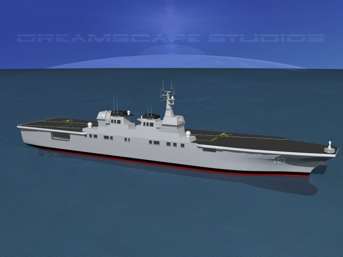 Hyuga Class Helicopter Carrier DDH182 Ise 3D model rigged | CGTrader