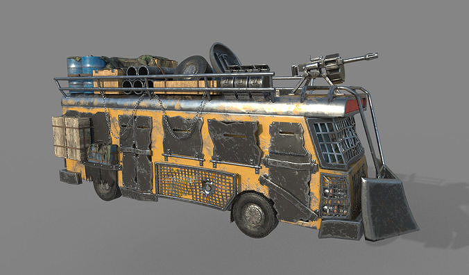 Apocalypse bus free VR / AR / low-poly 3D model | CGTrader