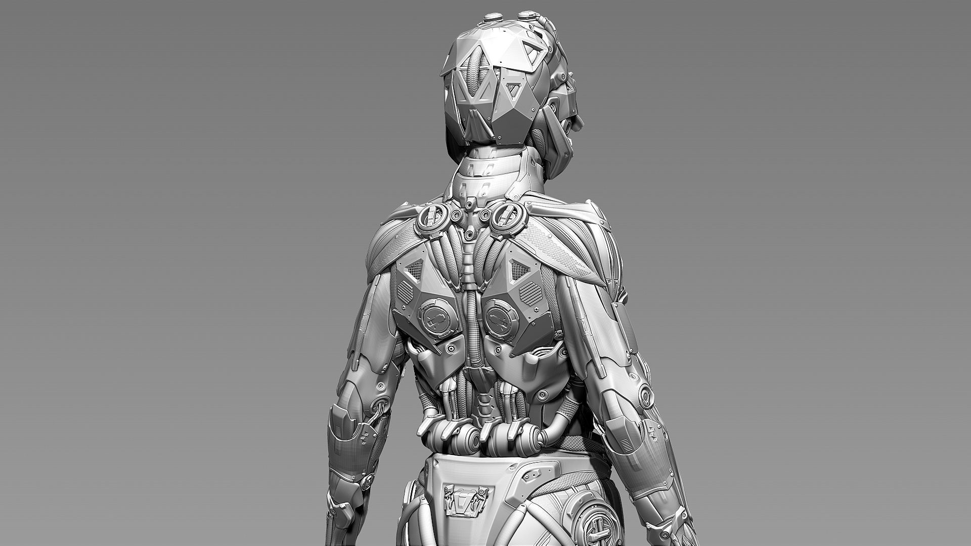 Sci-fi Female Character V2 3D model | CGTrader