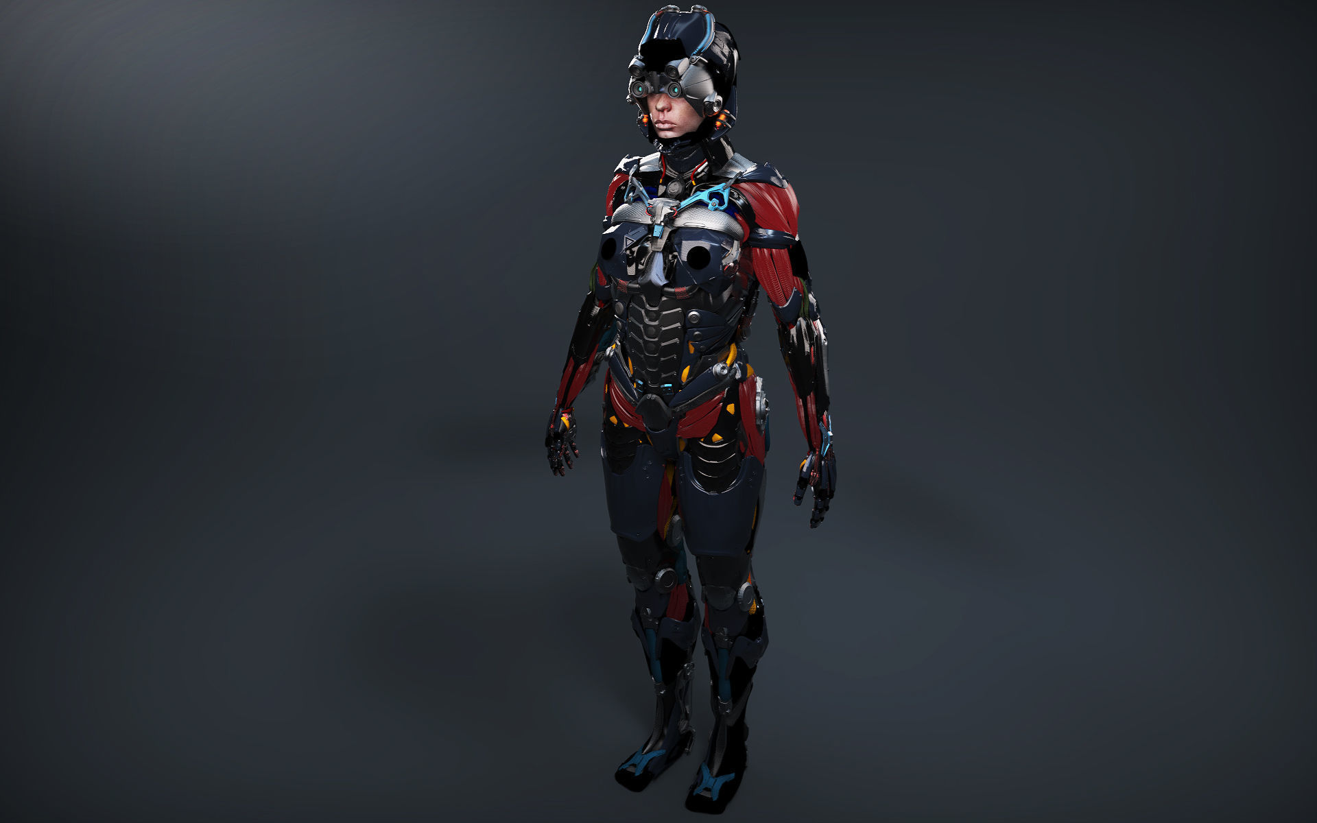 Sci Fi Female Character V2 3d Model Cgtrader 