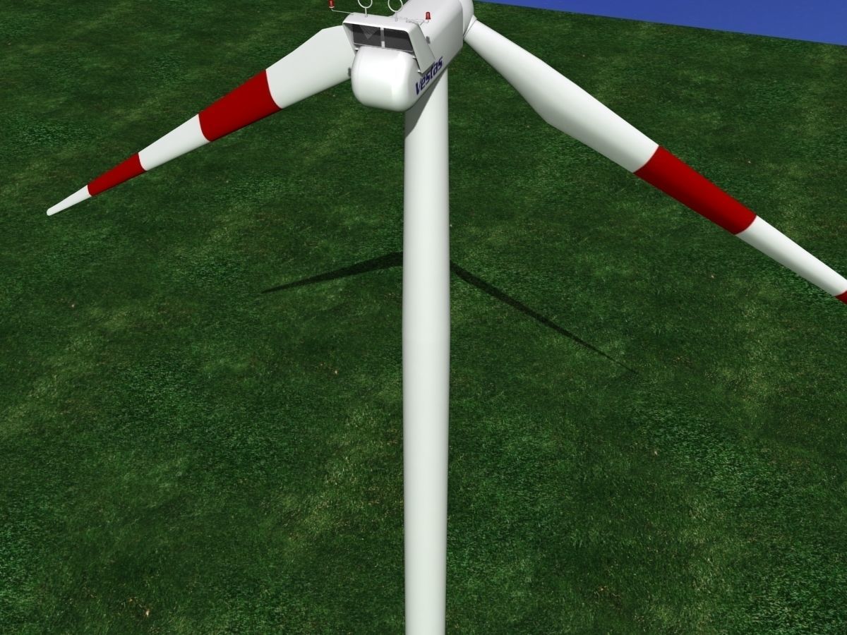 Wind Turbine Vestas V90-2-95 3D model rigged | CGTrader