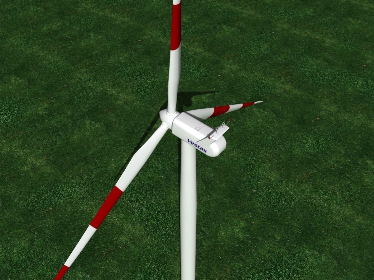 Wind Turbine Vestas V90-2-95 3D model rigged | CGTrader