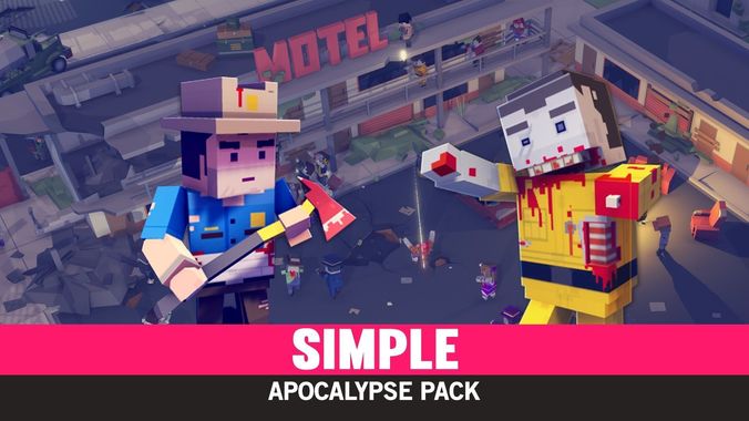 3D model Simple Apocalypse - Cartoon Assets VR / AR / low-poly rigged animated | CGTrader