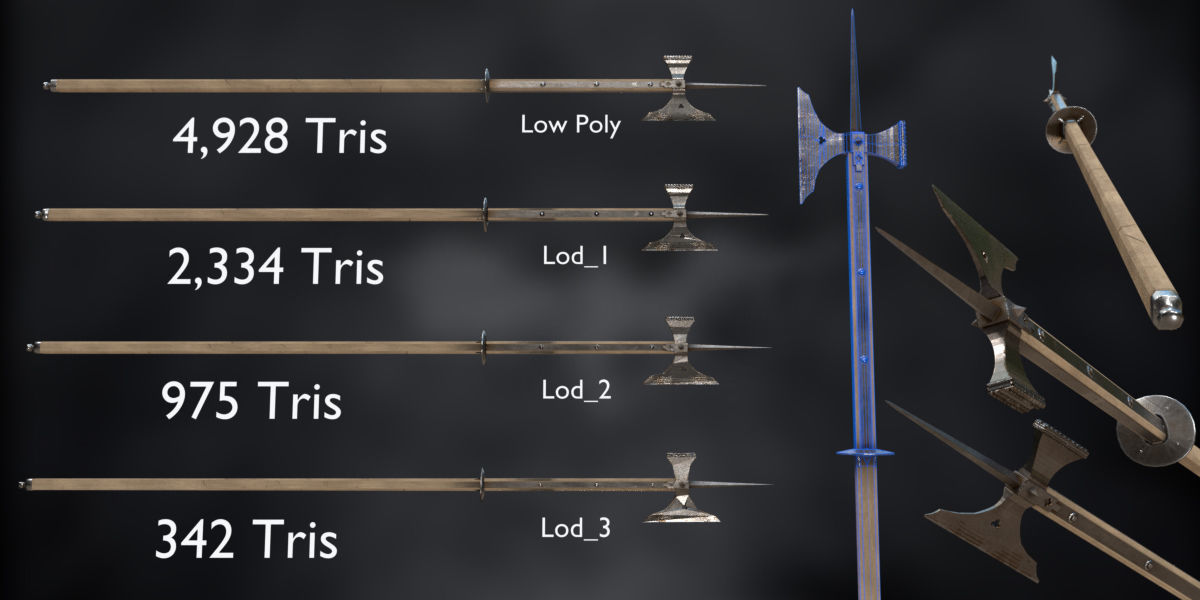 3D model Pollaxe VR / AR / low-poly | CGTrader